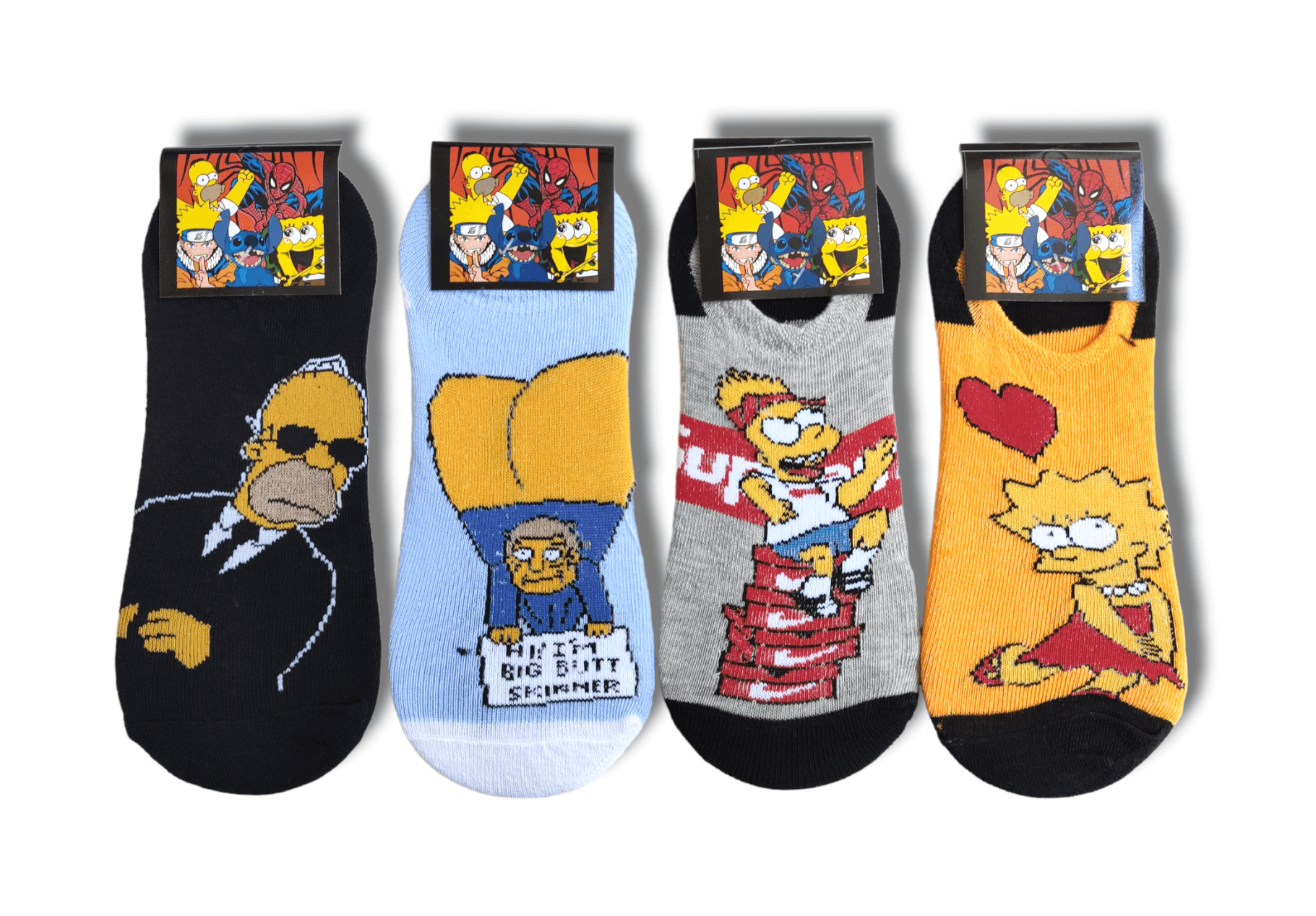 PACK X12 SOQUETE INVISIBLE "LOS SIMPSON" - Casa Gini Mayorista