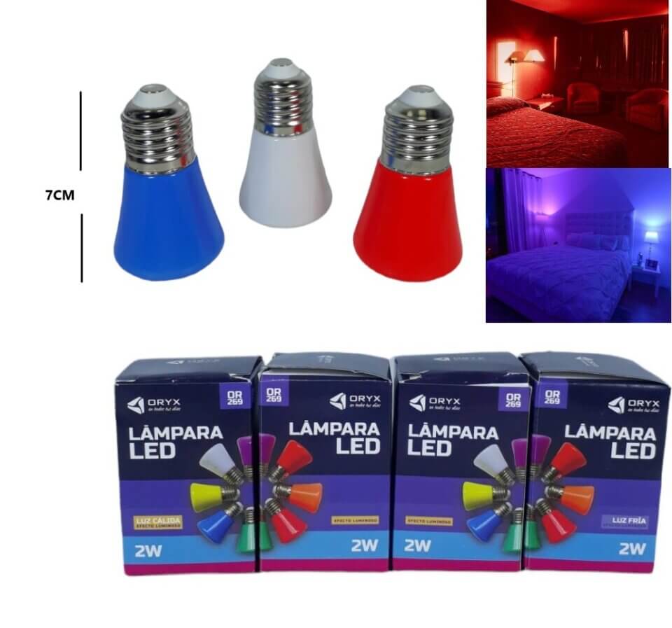 FOCO LED DE COLORES - Casa Gini Mayorista